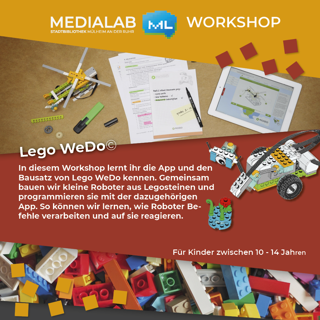 Lego Wedo Robotik für Fortgeschrittene | Stadt Mülheim an der Ruhr